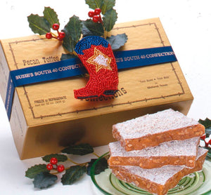 Festive Accented Gold Gift Toffee Box